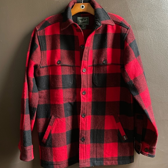 Woolrich | Jackets & Coats | Woolrich Wool Chore Coat Redblack Classic ...